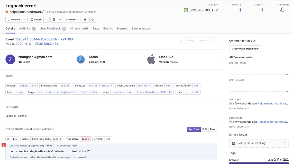 5分钟，就5分钟！保证教会你怎么用Sentry 监控你的Spring Boot应用_程序员啊杰的博客-CSDN博客