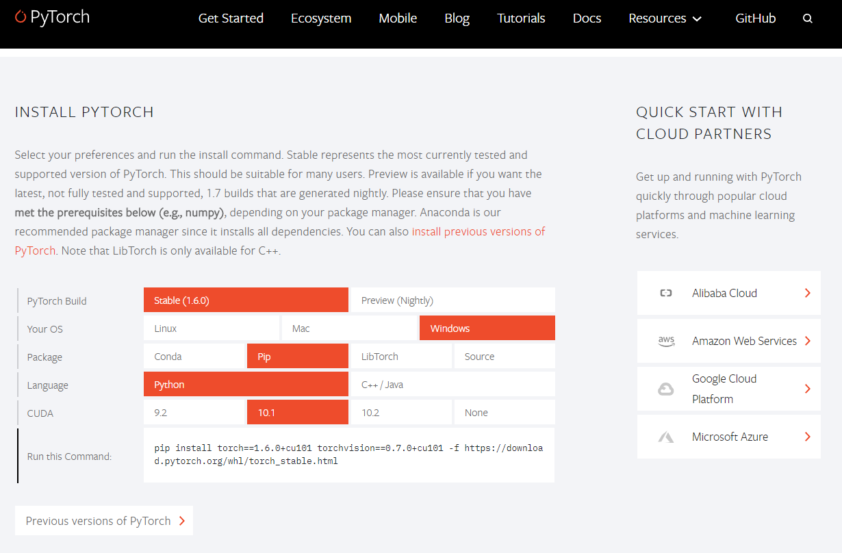 Windows10系统安装PyTorch完整教程_win10 pytorch 配置-CSDN博客