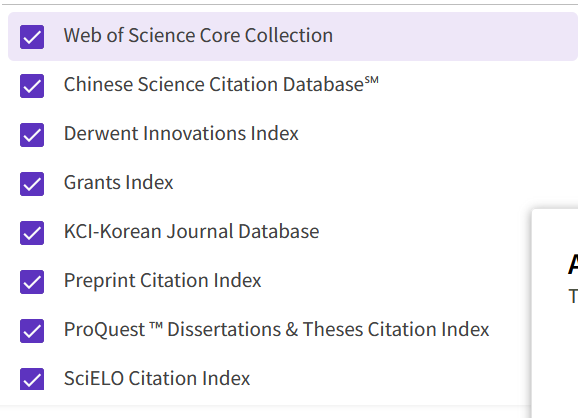 Web of science 里面的数据库(Collections)简介_web of science core collection-CSDN博客