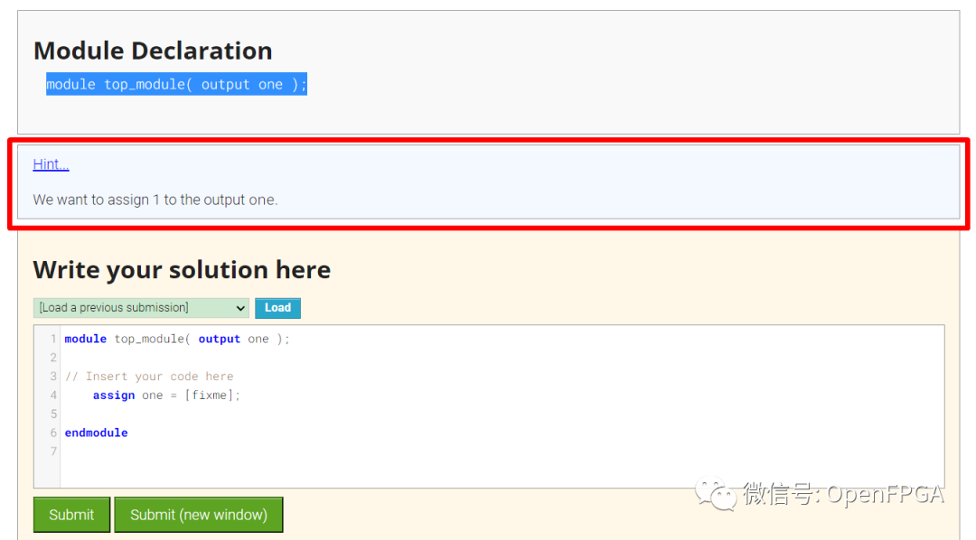 HDLBits: 在线学习 SystemVerilog（零）-在线“巡礼” HDLBits_assign one-CSDN博客