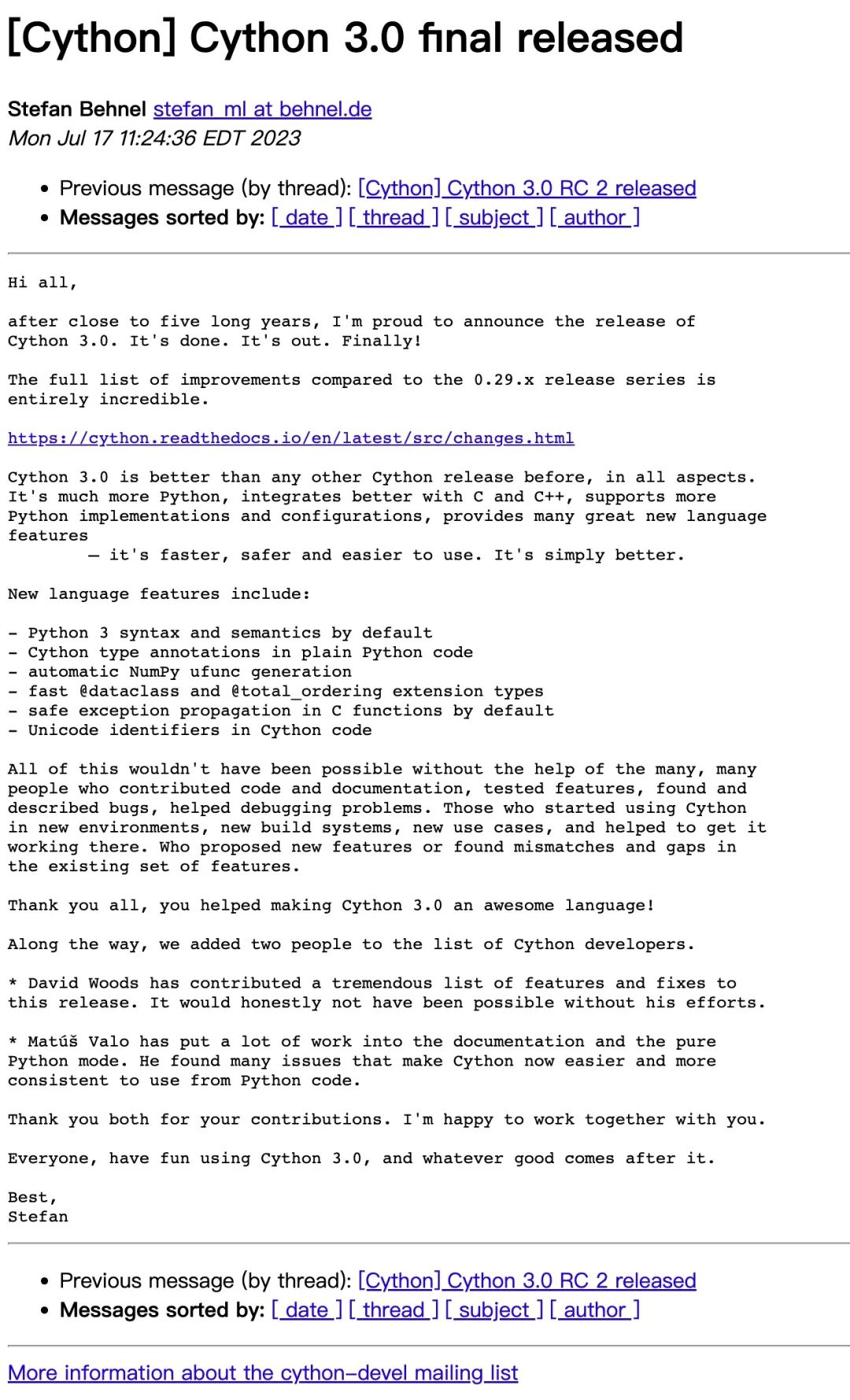 Cython 3.0 历经五年正式发布，有重大更改-CSDN博客