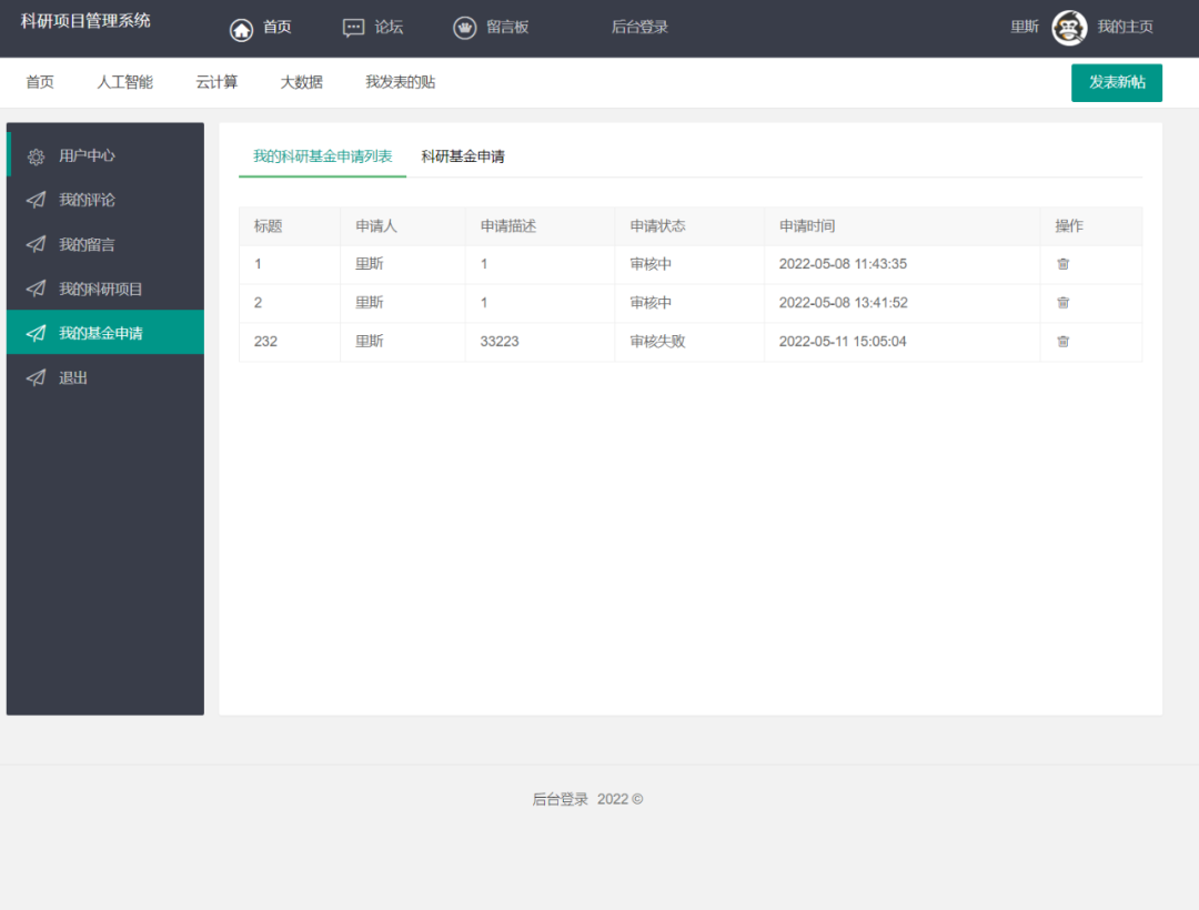 毕业设计 基于ssm的科研项目管理系统 Csdn博客