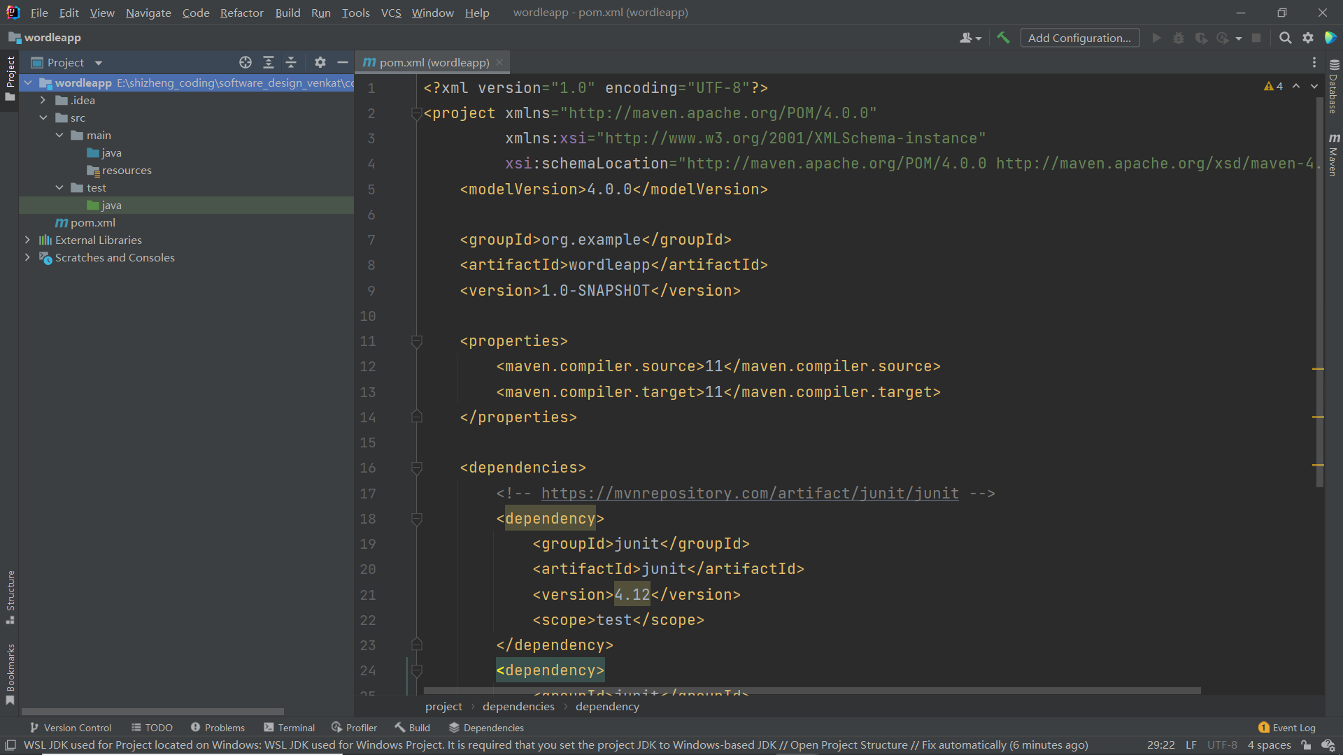 IDEA中Maven项目创建单元测试(JUnit4)_junit4 maven-CSDN博客