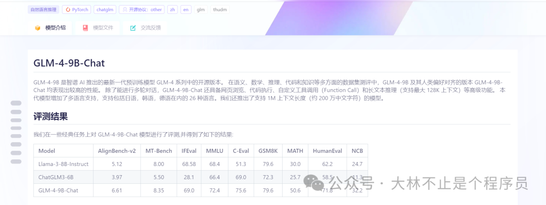 GLM-4 竟然开源了，表现出超越 Llama-3的卓越性能！_glm-4v-9b 和 glm-4-9b的区别-CSDN博客