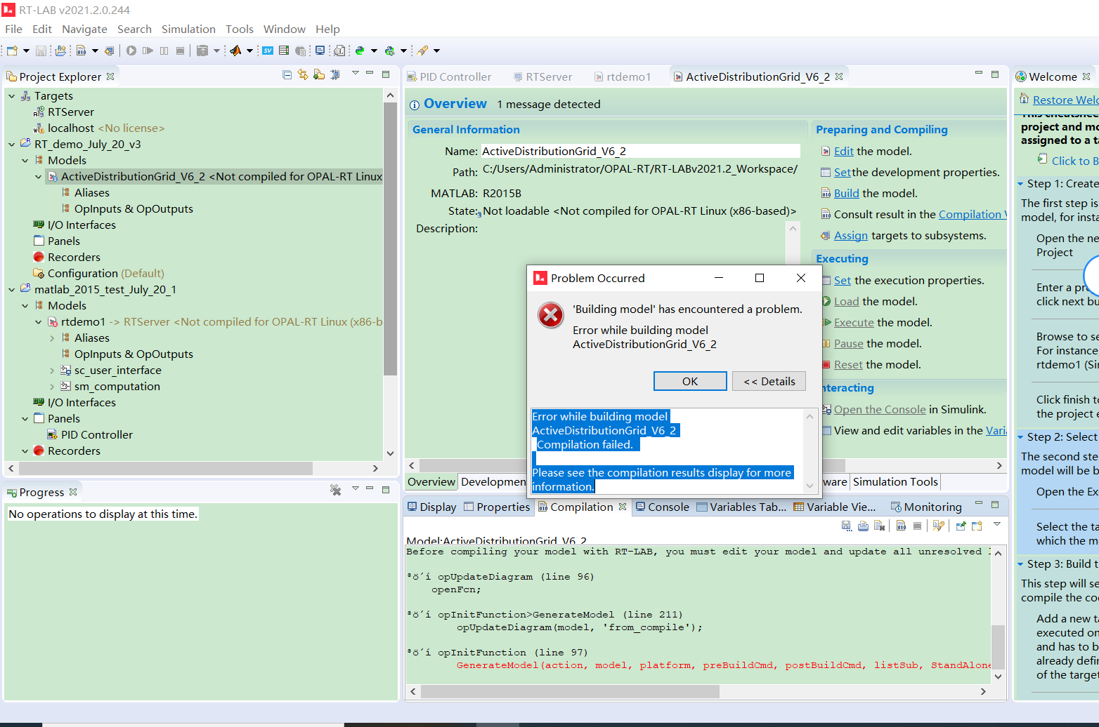 rt-lab not compiled for opal-rt linux_generatemodel(action, model, platform, prebuildcmd-CSDN博客