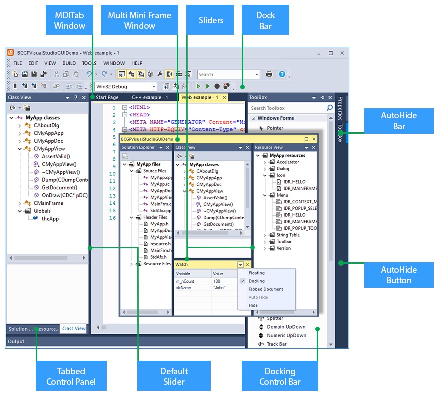 MFC界面开发工具BCGControlBar帮助文档——库结构（一）_cbcgpdockmanager-CSDN博客