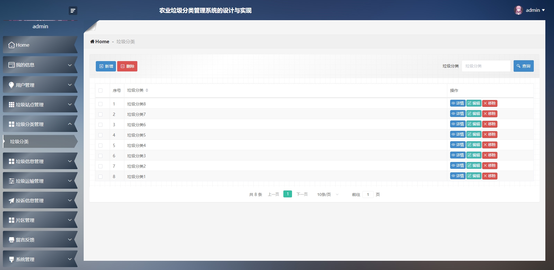 基于python实现的django农业垃圾分类管理系统源码python垃圾分类管理系统 Csdn博客 7541