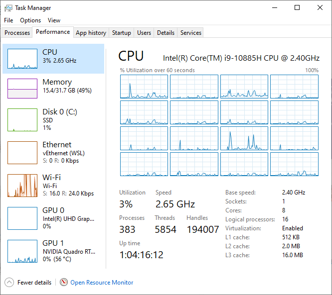 Windows 任务管理器中如何显示 Cpu 逻辑处理情况 任务管理器打开cpu分区显示 Csdn博客