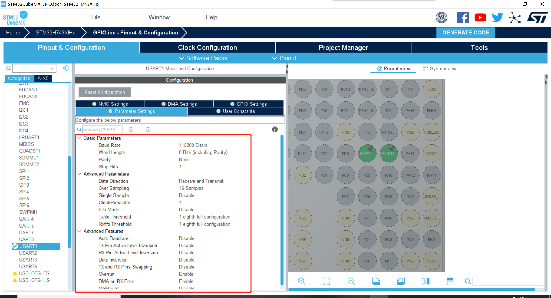 STM32的USART操作（寄存器&HAL）_stm32h743 uart4de的用法-CSDN博客