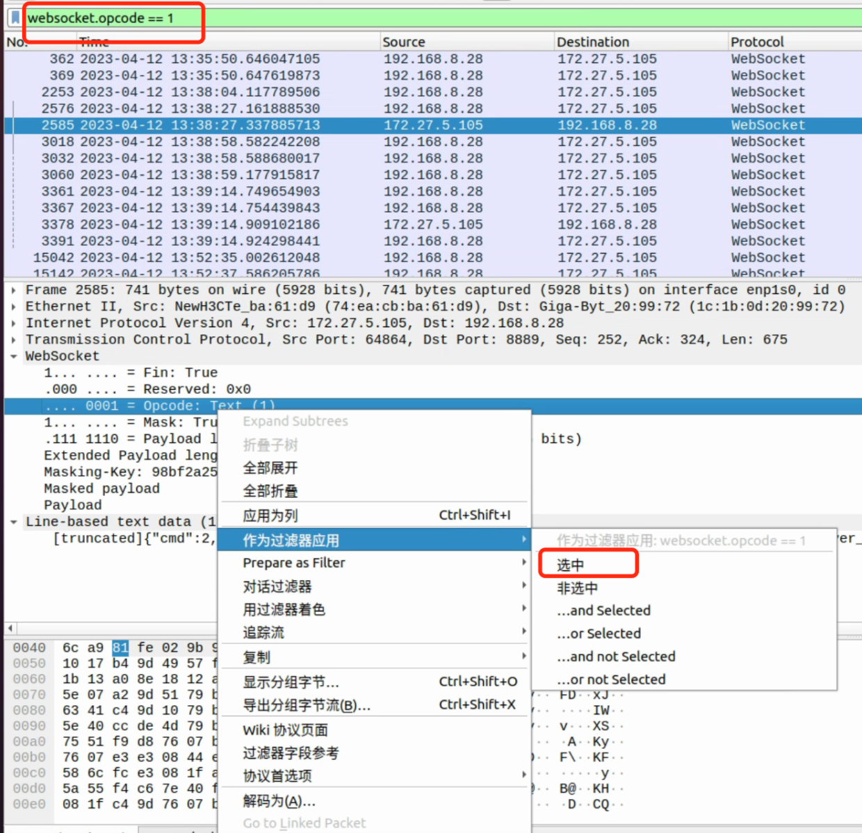 ubuntu系统使用wireshark对websocket抓包_ubuntu wireshark无线抓包-CSDN博客