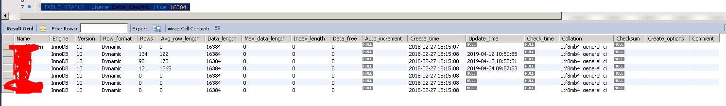 MySQL通过SHOW TABLE STATUS查看库中所有表的具体信息-CSDN博客