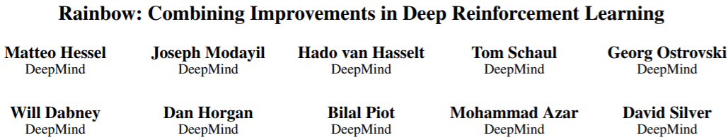 DeepMind提出Rainbow：整合DQN算法中的六种变体_机器之心V的博客-CSDN博客