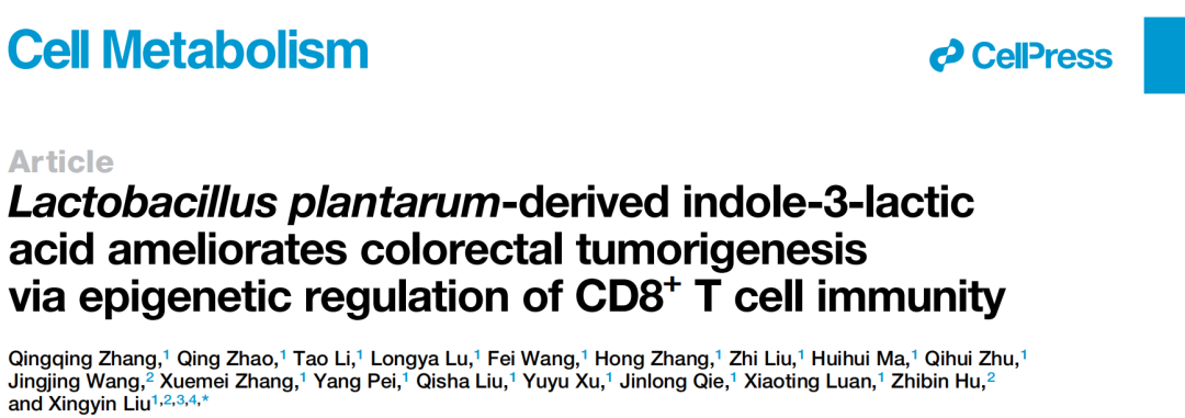 Cell Metab | 刘星吟组揭示肠道微生物及其代谢物吲哚-3-乳酸抗肿瘤免疫的新机制...-CSDN博客
