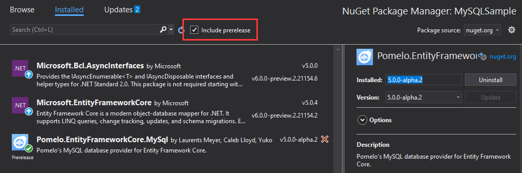Net 5net Core使用ef Core 5连接mysql数据库写入读取数据示例教程 Csdn博客 