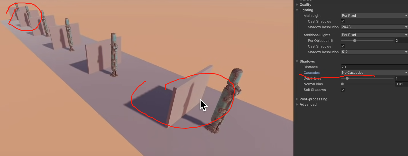 场景中配置阴影（个人笔记）_unity shadows last border-CSDN博客