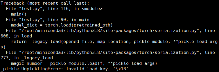 _pickle.UnpicklingError: invalid load key, ‘\x18‘._pickle.unpicklingerror invalid load key 博客园 ...