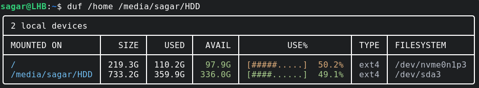 如何在 Linux 中安装和使用 duf 命令_linux设备怎么进入dfu模式-CSDN博客