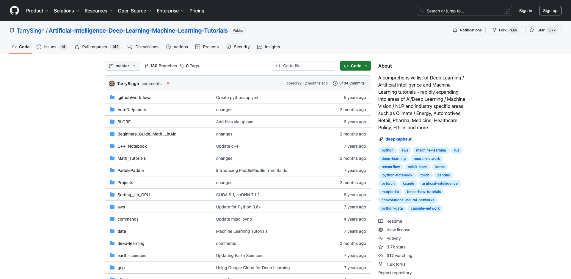 Artificial-Intelligence-Deep-Learning-Machine-Learning-Tutorials学习资料大全 ...