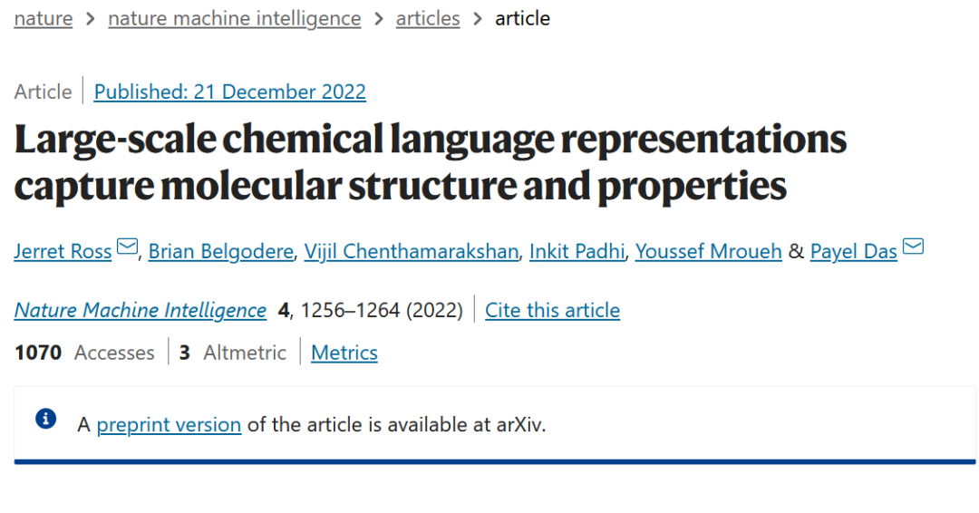 学术速运|大规模的化学语言表征捕获分子的结构和性质_molformer: large scale chemical language represent-CSDN博客
