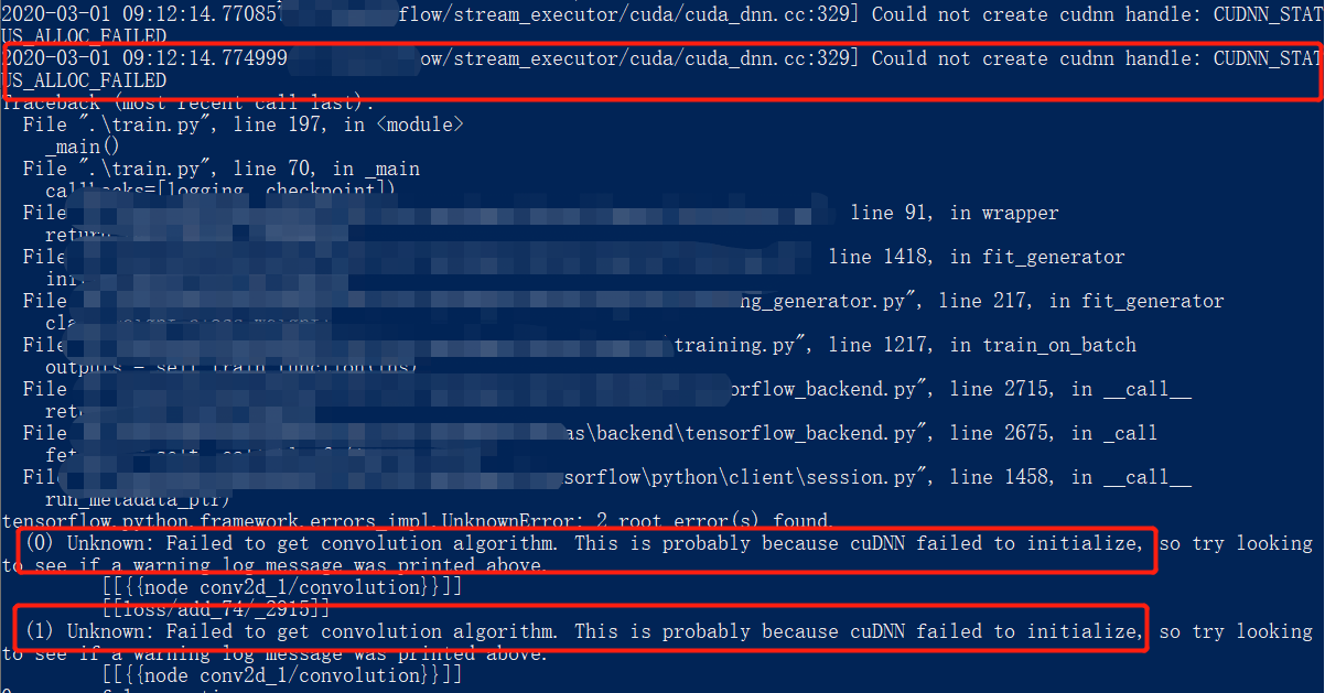 模型训练错误:failed To Get Convolution Algorithm,this Is Probably Because Cudnn Failed To Initialize