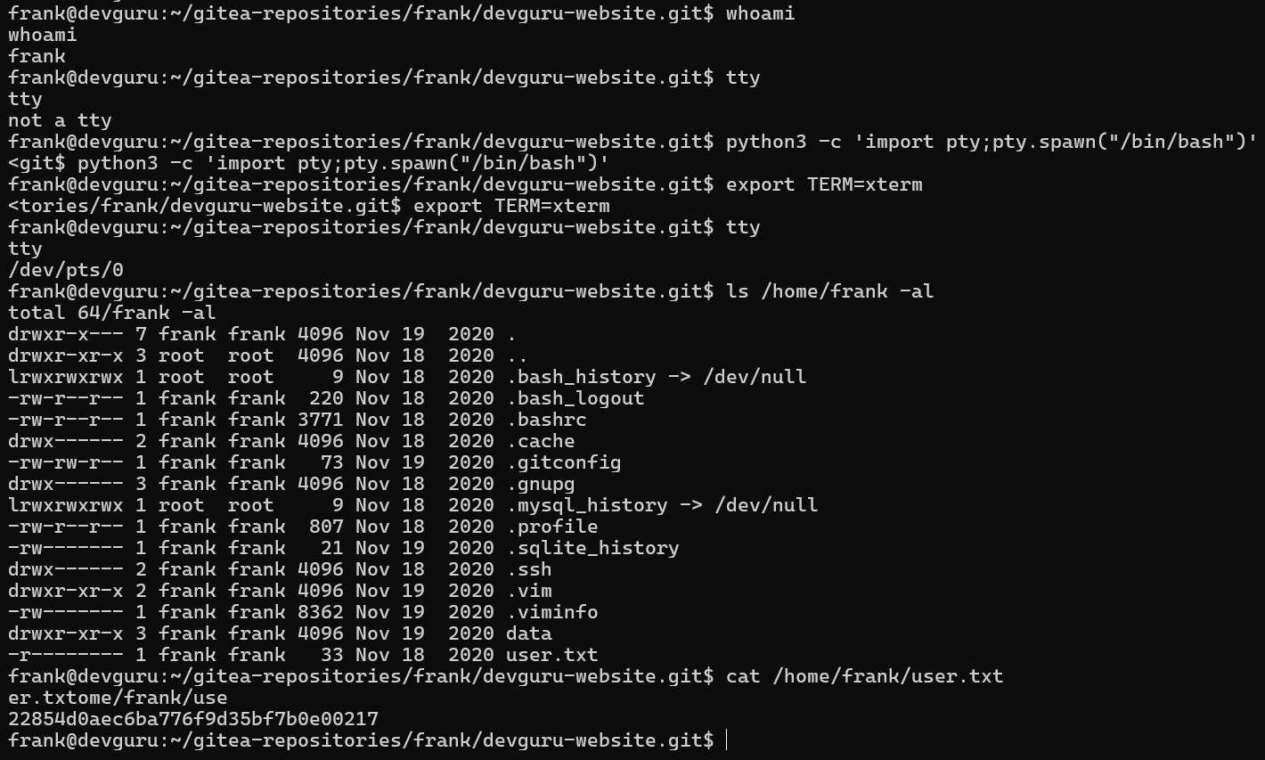 VulnHub靶场笔记 - DevGuru: 1（OSCP推荐靶场）_devguru靶场-CSDN博客