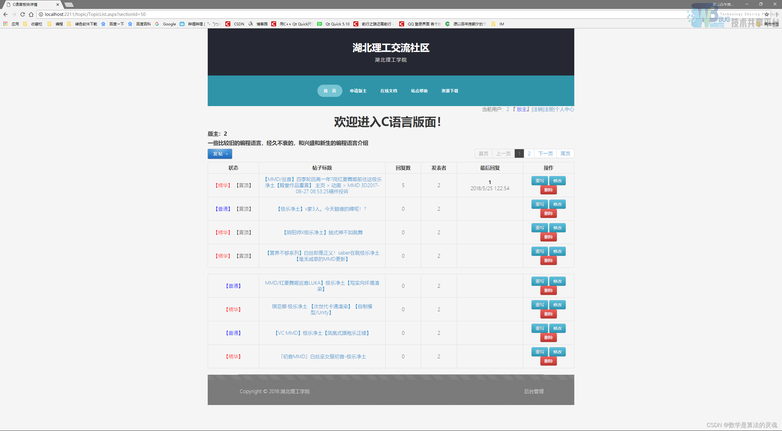 基于ASP.NET实现的大学BBS论坛-CSDN博客