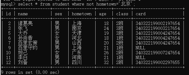 Mysql分别查询男生的信息和女生信息mysql命令集 Csdn博客 