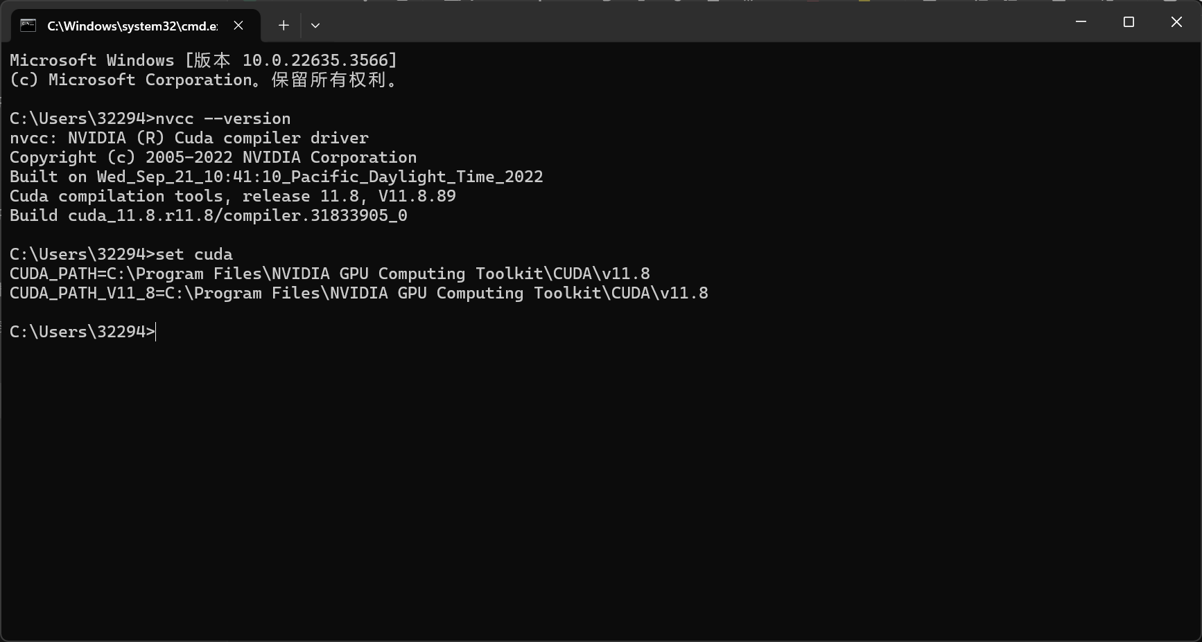Cuda+PythorchGPU版本安装_pytorch-cuda=11.8-CSDN博客