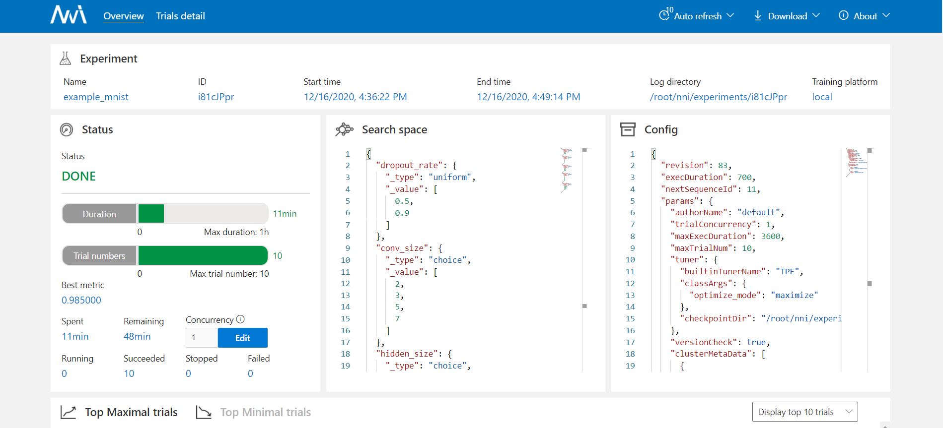 NNI(自动超参数搜索)工具环境配置及使用_如何镜像安装nni-CSDN博客
