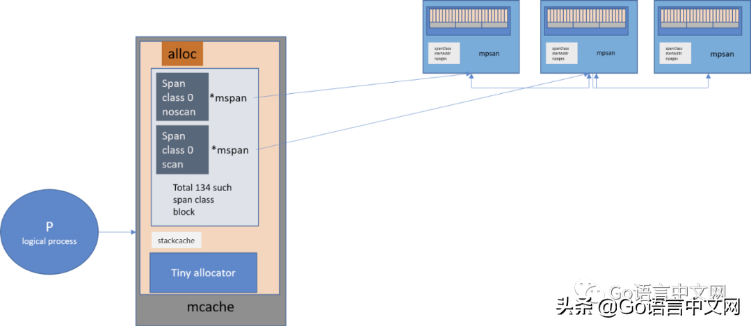 深入 Go Golang 内存分配超级棒的文章：Go 内存分配器可视化指南_go diagram内存-CSDN博客