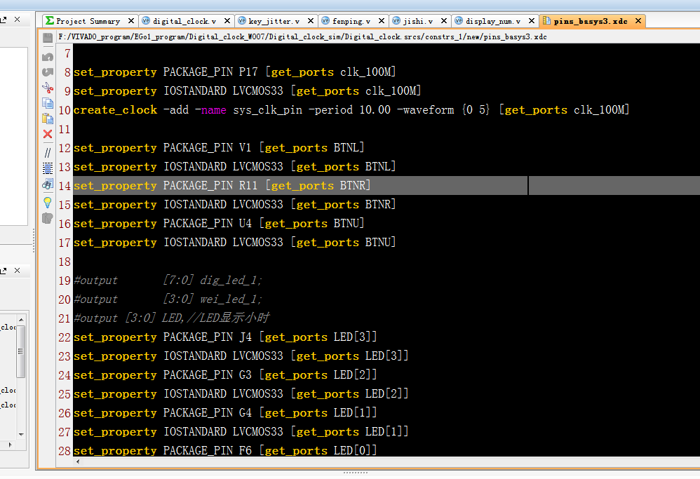 数字电子钟Verilog代码vivado ego1开发板_ego1数码管对应管脚-CSDN博客