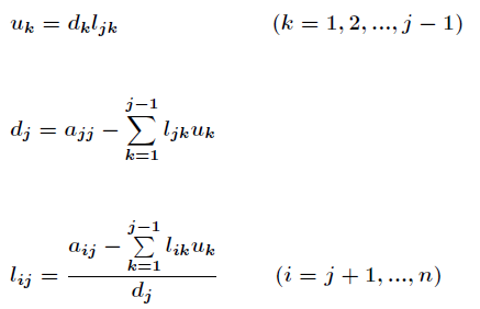 矩阵分解（1）-- 矩阵分解之LU、LDLT、Cholesky分解-CSDN博客