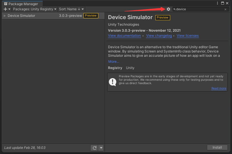 Unity 2020 包管理工具中找不到 Device Simulator_unity2020 device simulator-CSDN博客