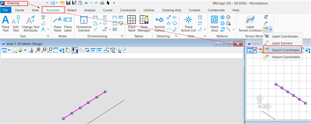 MicroStation中均分元素及导出节点坐标_microstation软件右下角怎么显示坐标-CSDN博客