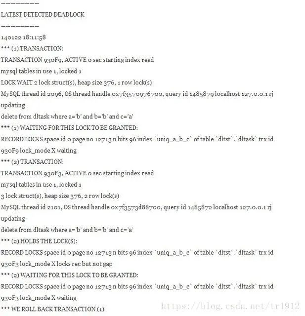 科普文：软件架构数据库系列之【MySQL死锁案例分析：网上三 6个死锁案及解决方案 ERROR 1213 (40001): Deadlock】田维常_error 1213()-CSDN博客