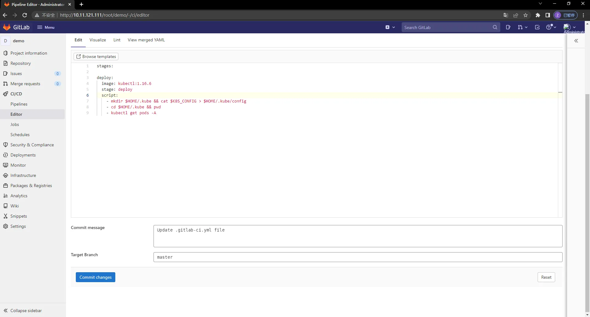 Gitlab Runer连接k8s Csdn博客