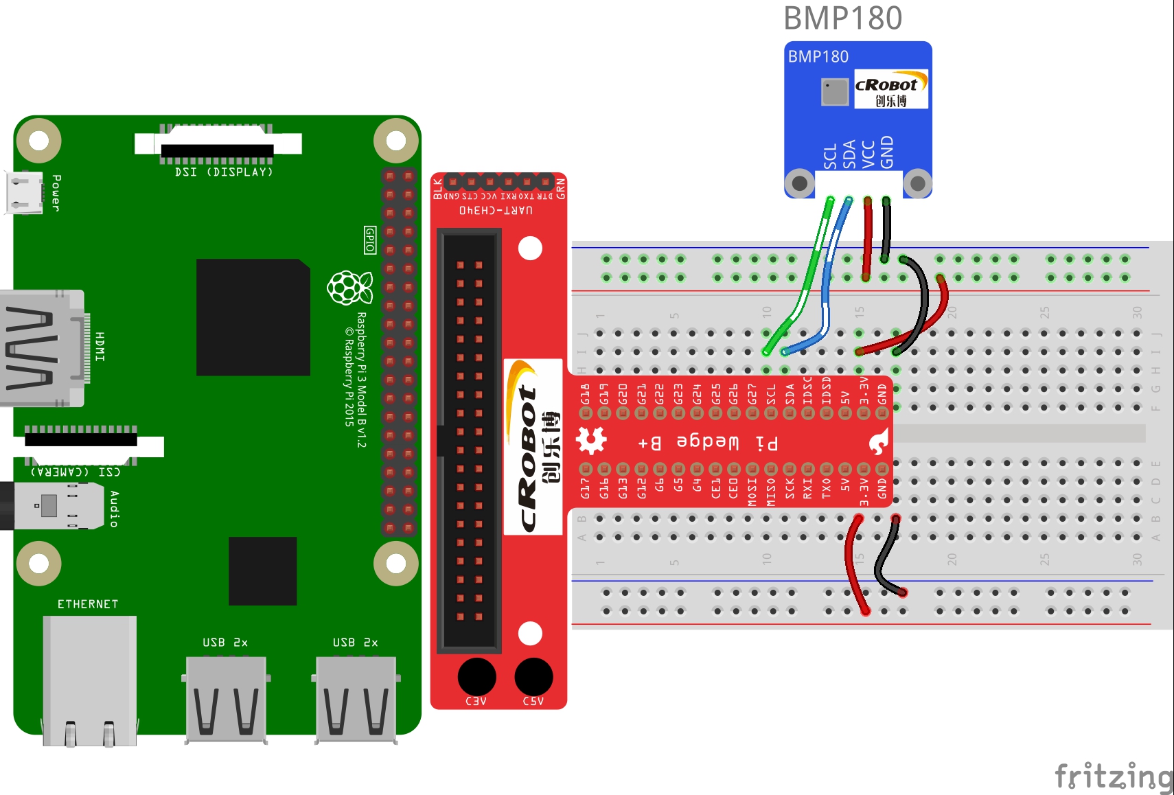 树莓派基础实验30：BMP180气压传感器实验_bmp180测出来的气压数据不准确-CSDN博客