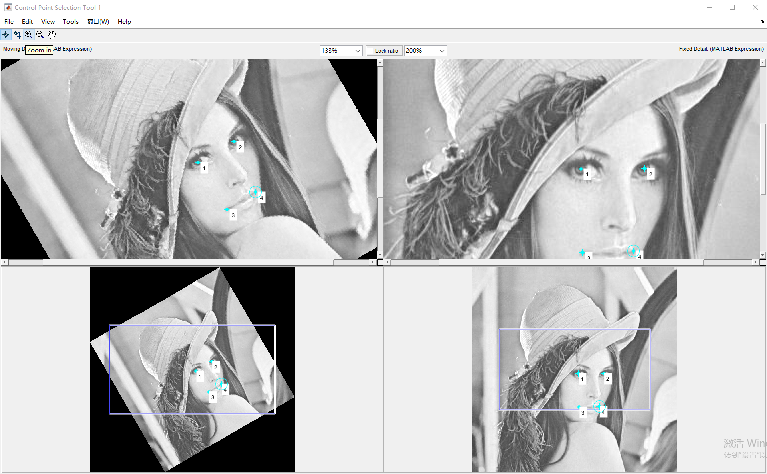 matlab中cpselect,数字图像处理---图像配准_生锈快刀的博客-CSDN博客
