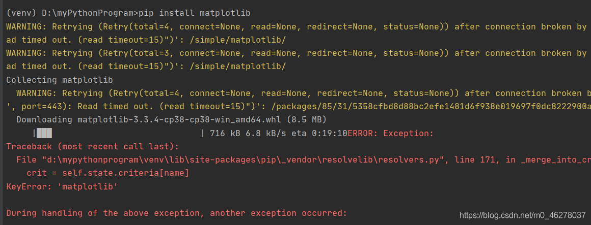 Modulenotfounderror No Module Named ‘matplotlib‘ 一系列解决办法no Module Named Matplotlib Csdn博客