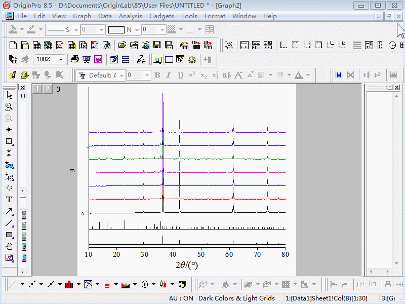 origin调整纵坐标刻度值_Origin神操作：XRD叠图与PDF卡线图_刘建-Bragood的博客-CSDN博客