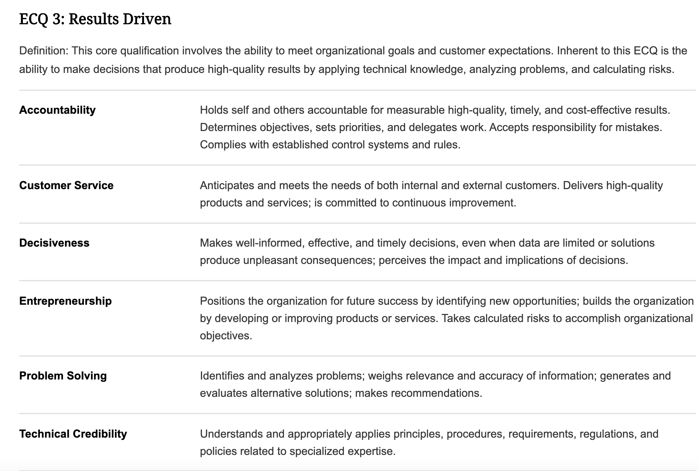 ECQs ， Executive Core Qualifications-CSDN博客