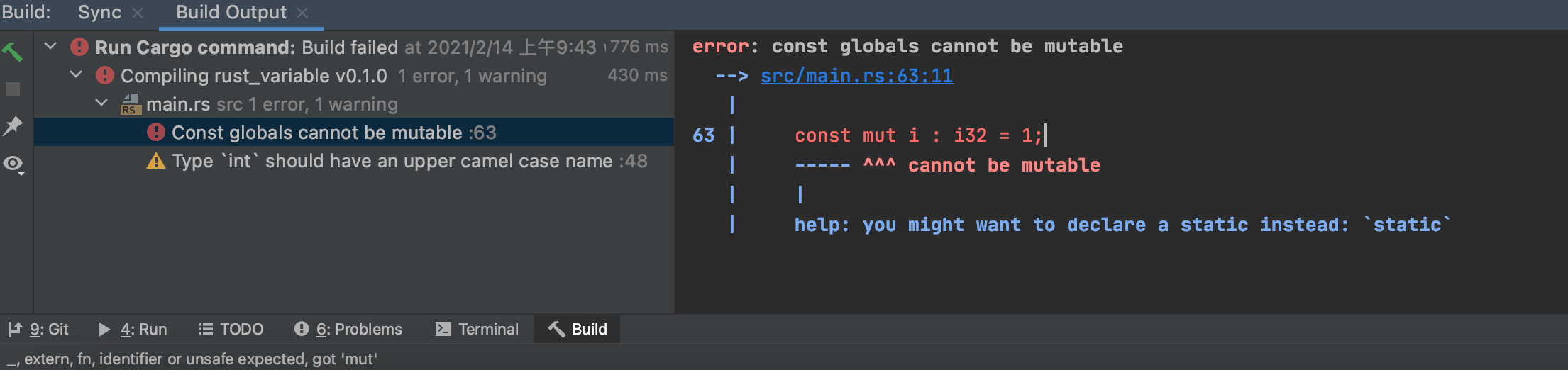 Rust 从入门到精通04-变量_rust下划线-CSDN博客