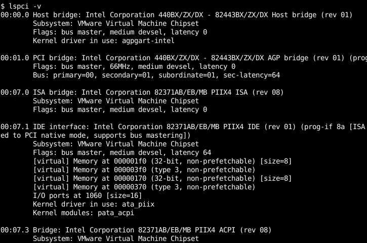 linux命令lspci_Linux lspci命令教程和示例-CSDN博客