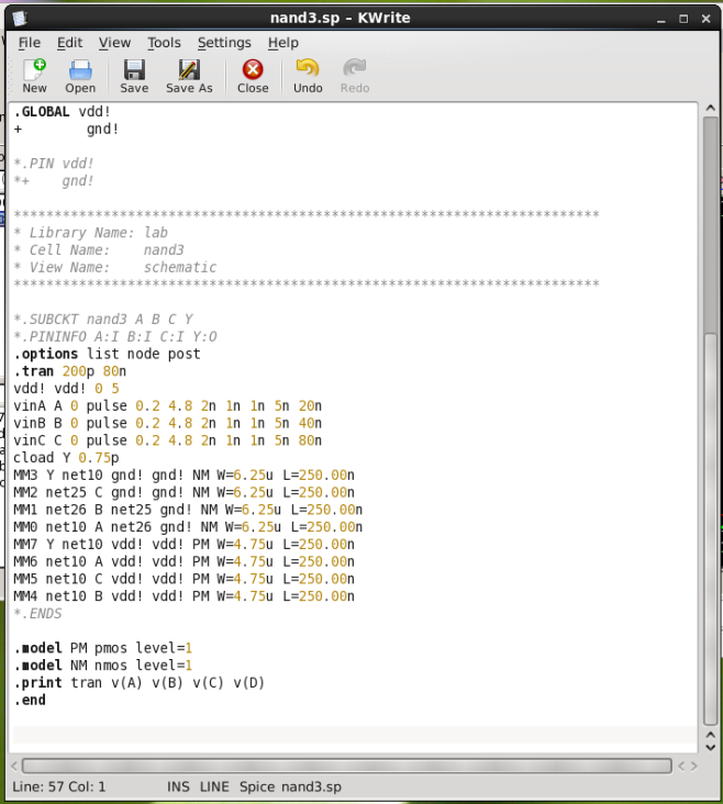 使用Virtuoso和hspice进行电路输入与模拟_hspice仿真与非门-CSDN博客