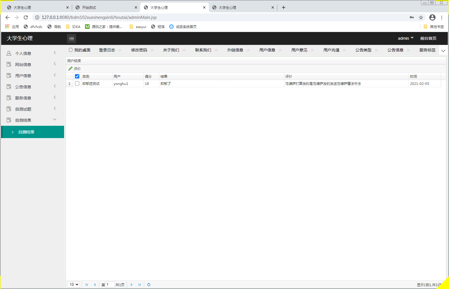 大学生心理网站 Csdn博客 