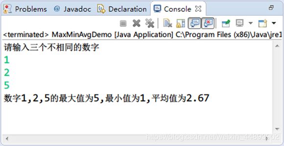 Java 编写程序从10个数中求出最大值最小值及平均值java初学者作业——编写 Java 程序，用户输入 3 个操作数，分别求出最大值、最小值和平均值。 Csdn博客